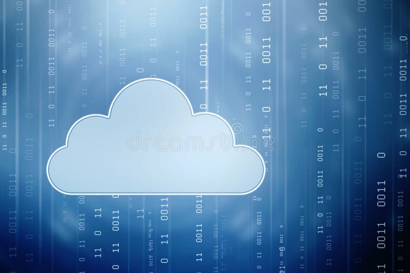 2d Illustration Of Cloud Computing Digital Cloud Computing Concept