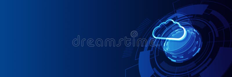 2d Illustration Of Cloud Computing Digital Cloud Computing And Network