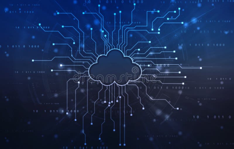 2d Illustration of Cloud Computing, Digital Cloud Computing Concept ... 2d Illustration of Cloud Computing, Digital Cloud Computing Concept ...