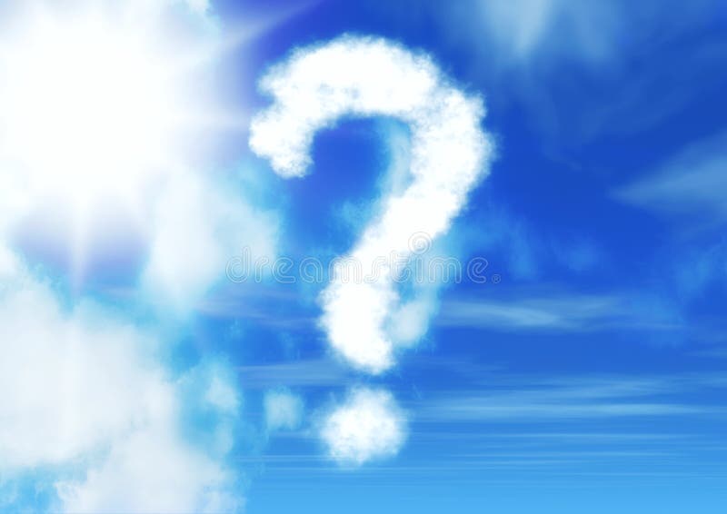 Cloud question mark sky stock illustration. Illustration of doubt ...