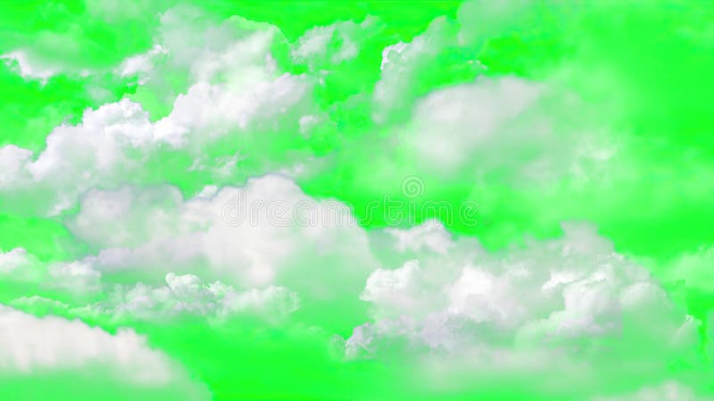 Clouds Effect on Green Screen Stock Illustration - Illustration of ...