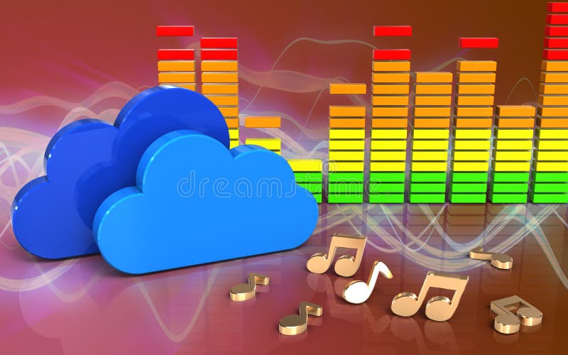 3d clouds notes stock illustration. Illustration of render - 101815335