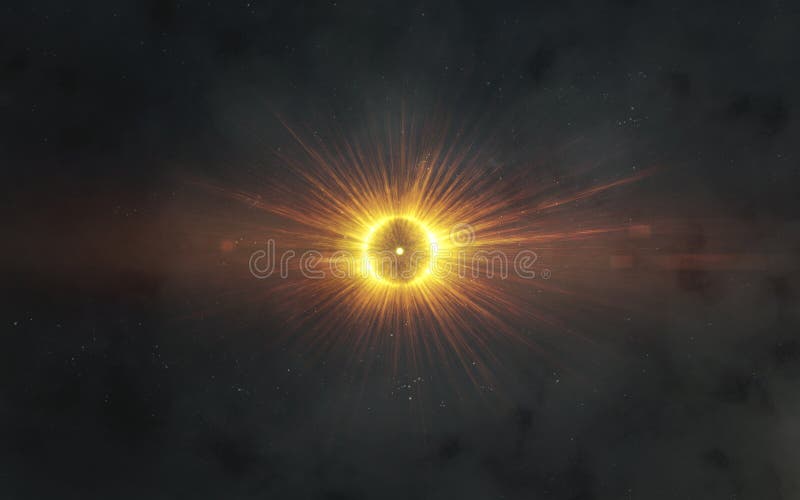 3D Illustration of Collapse of the Star. Supernova Explosion. Big Bang ...