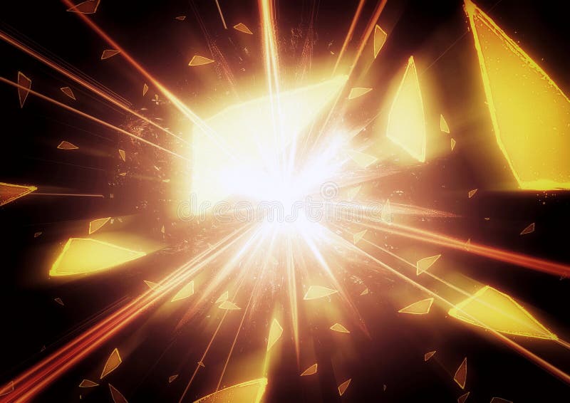 3d Illustration of Colorful Light Exploding Stock Illustration ...