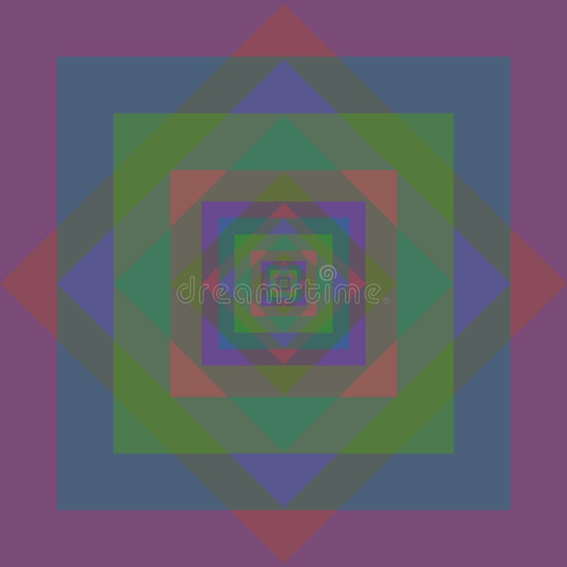 2D Illustration of Colorful Patterns of Squares and Triangles ...