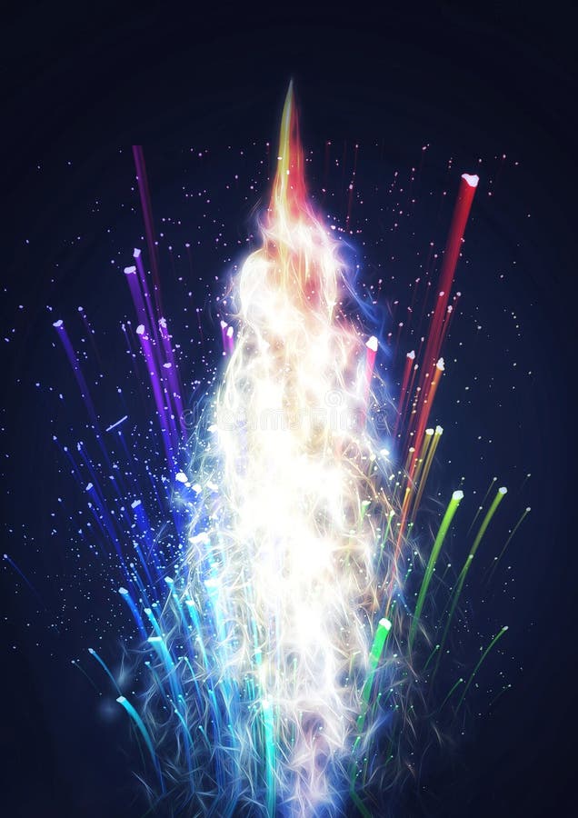 3d Illustration of Colorful Rocket Fireworks Launched into the Night ... 3d Illustration of Colorful Rocket Fireworks Launched into the Night ...