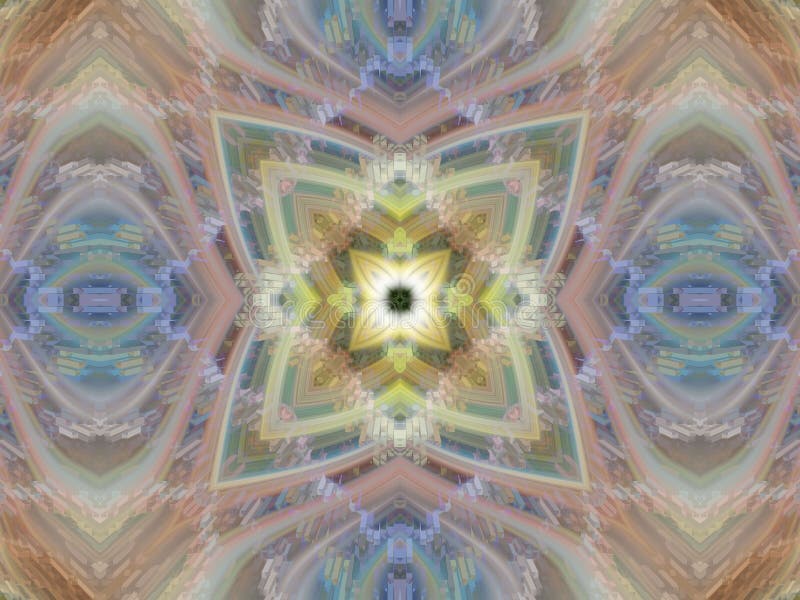 3D Illustration, Colourful Abstract Symmetrical Pattern Stock ...