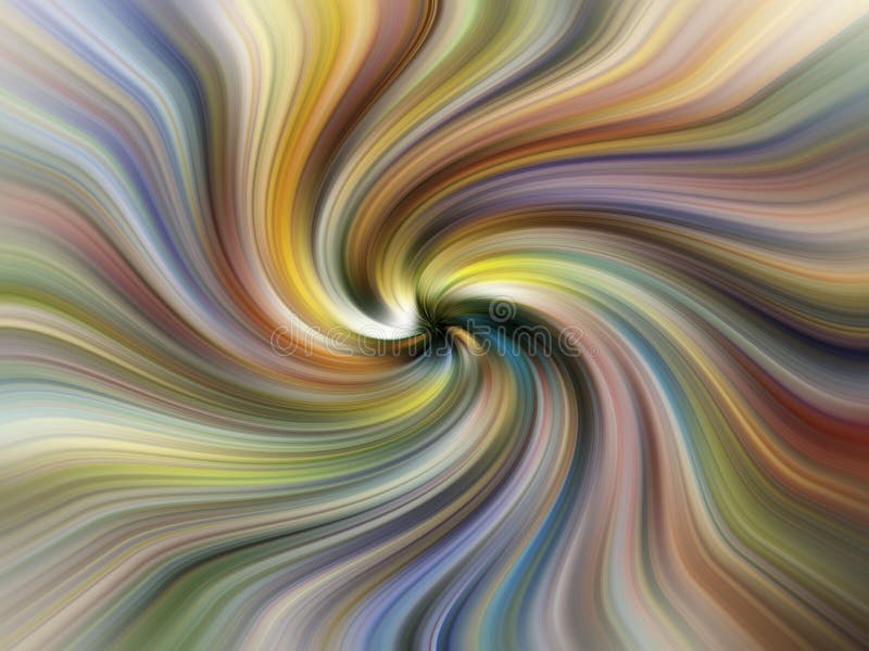3D Illustration, Colourful Abstract Vortex Pattern Stock Illustration ...