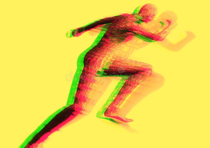 3d Illustration that Combines Image Effects with the Silhouette of a ...