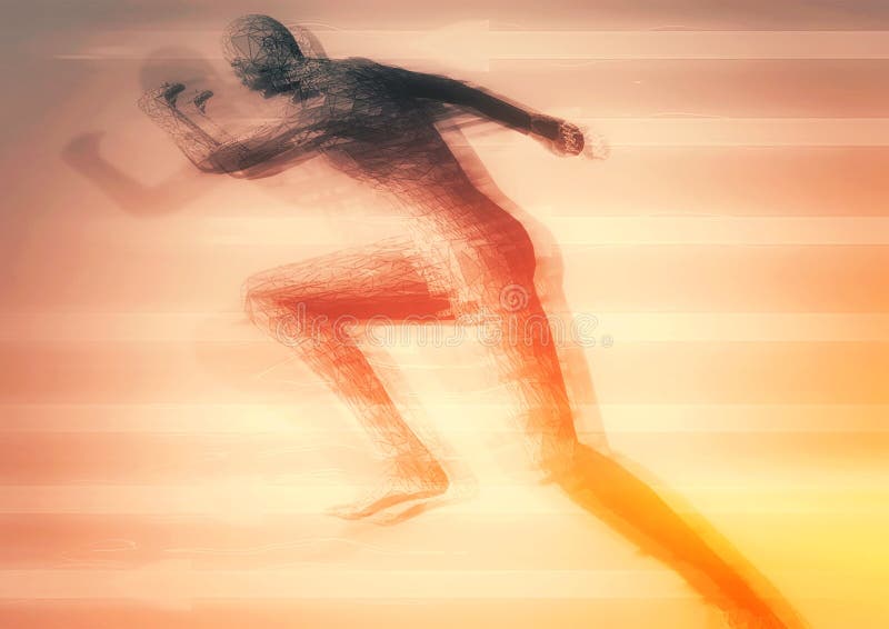 3d Illustration that Combines Image Effects with the Silhouette of a ...