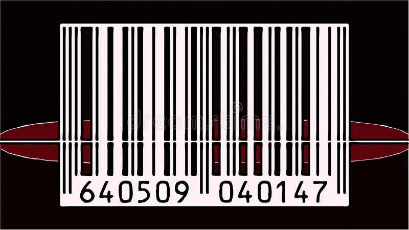 Comic Style - Reading a Bar Code with Red Beam Stock Illustration ...