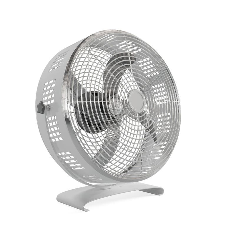 3D Illustration of a Compact Fan on a White Backdrop Stock Illustration ...