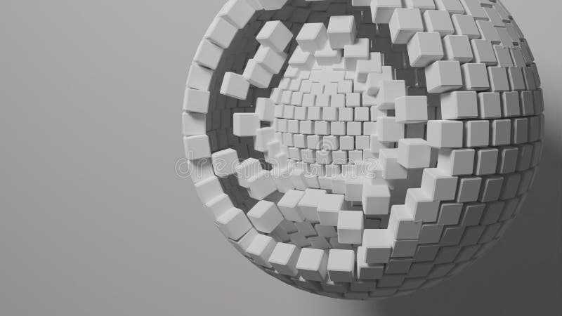 3D Illustration of a Complex Geometric Structure. Stock Illustration ...