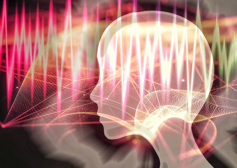 3d Illustration Composite of Abstract Humanoid Robot Profile with Light ...