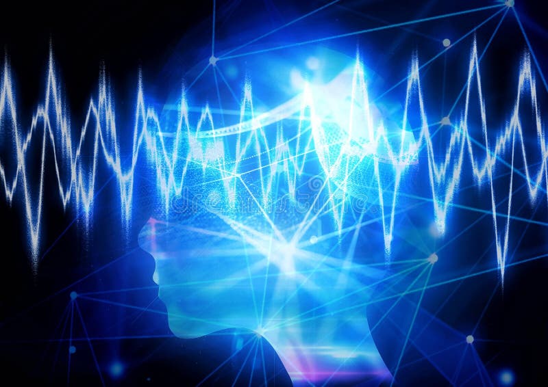 3d Illustration Composite of Abstract Humanoid Robot Profile with Light ...