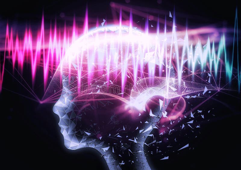 3d Illustration of Composite Light Effect on Abstract Humanoid Robot ...