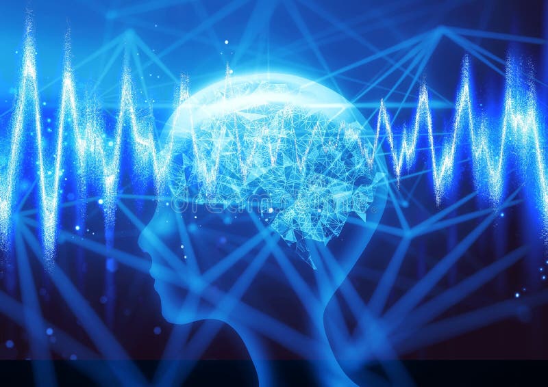 3d Illustration of Composite Light Effect on Abstract Humanoid Robot ...