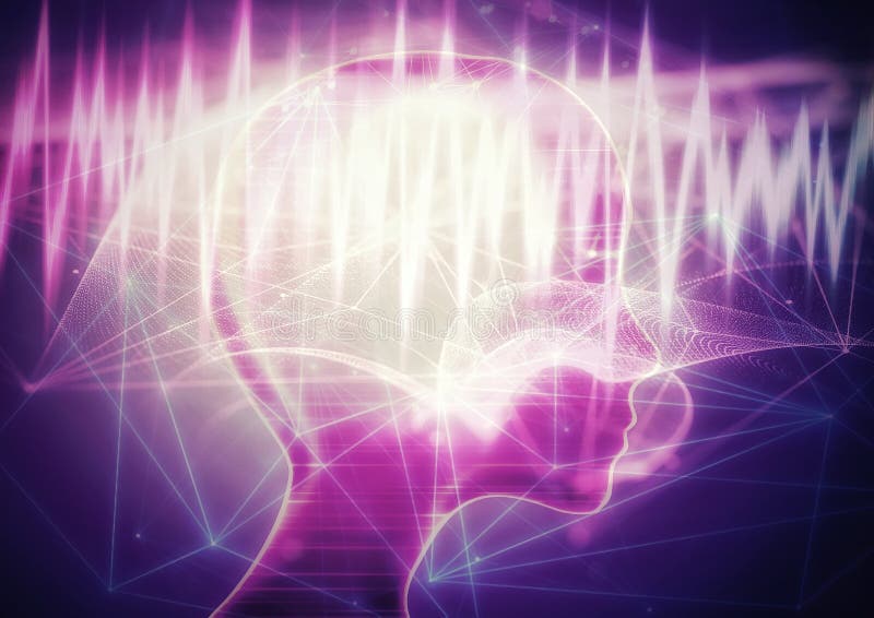 3d Illustration of Composite Light Effect on Abstract Humanoid Robot ...