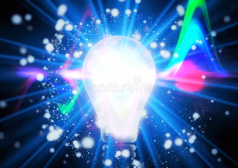 3d Illustration of Composite Light Effect on Abstract Earth Stock ...