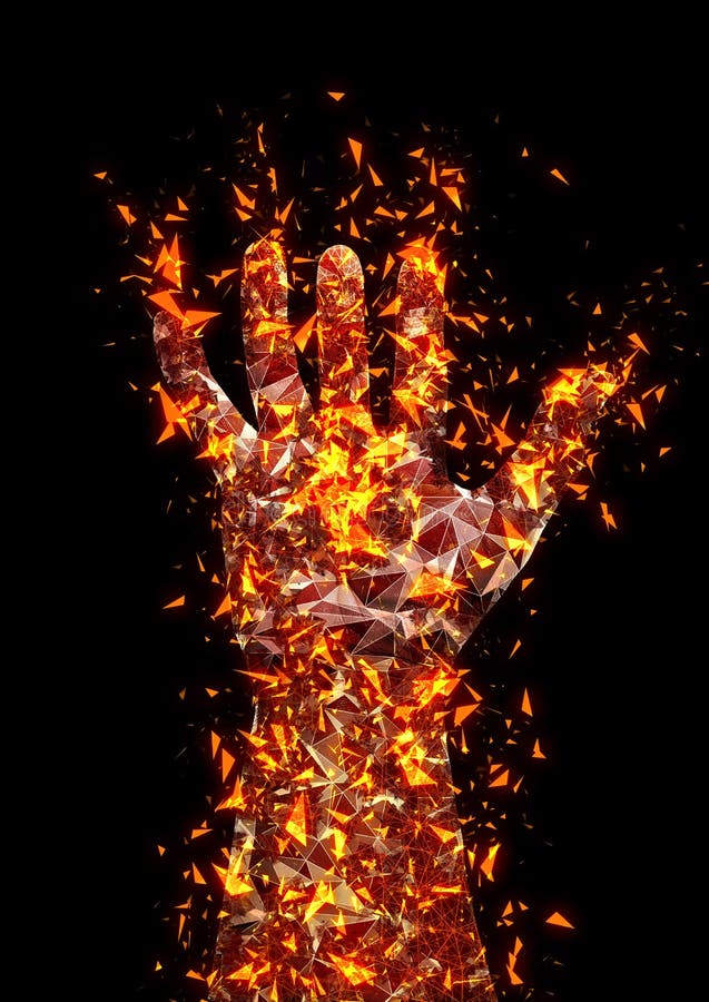 3d Illustration Synthesizing the Effect of an Explosion on the Gesture ...