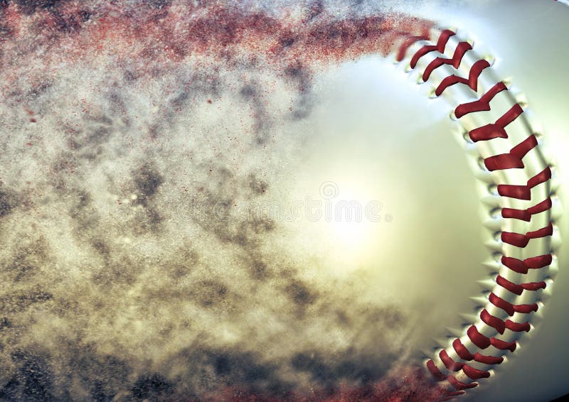 3d Illustration Compositing Flame Effect on Baseball Stock Illustration ...