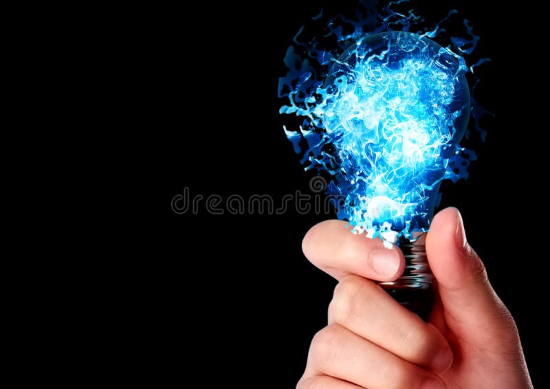 3d Illustration of a Light Bulb that Shines with the Concept of Science ...