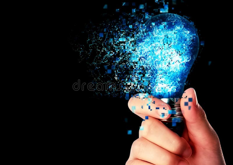 3d Illustration of a Light Bulb that Shines with the Concept of Science ...