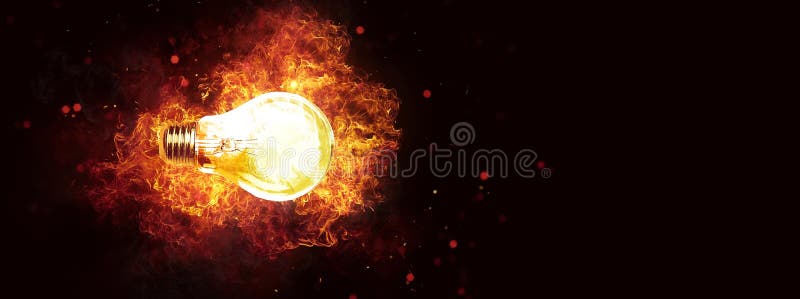 3d Illustration of a Light Bulb that Shines with the Concept of Science ...