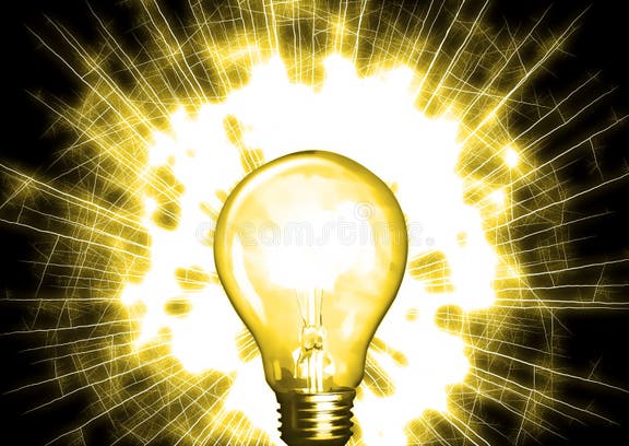 3d Illustration of a Light Bulb that Shines with the Concept of Science ...