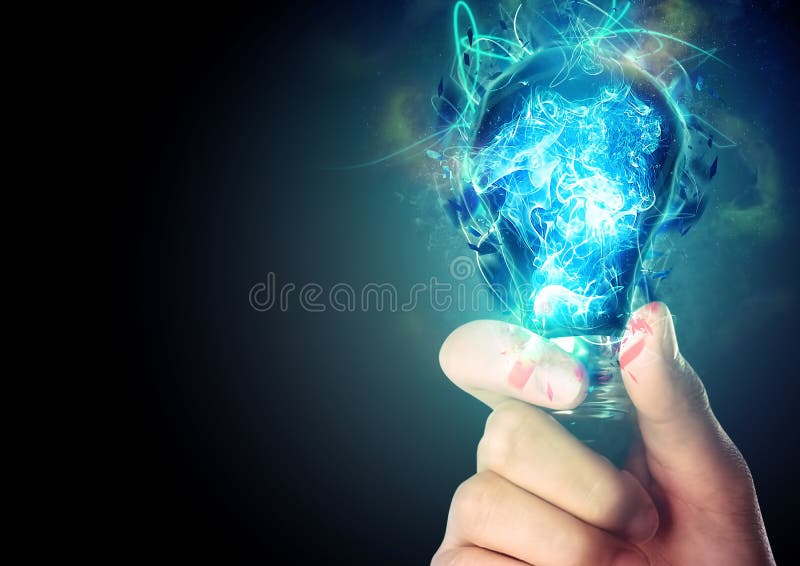 3d Illustration of a Light Bulb that Shines with the Concept of Science ...