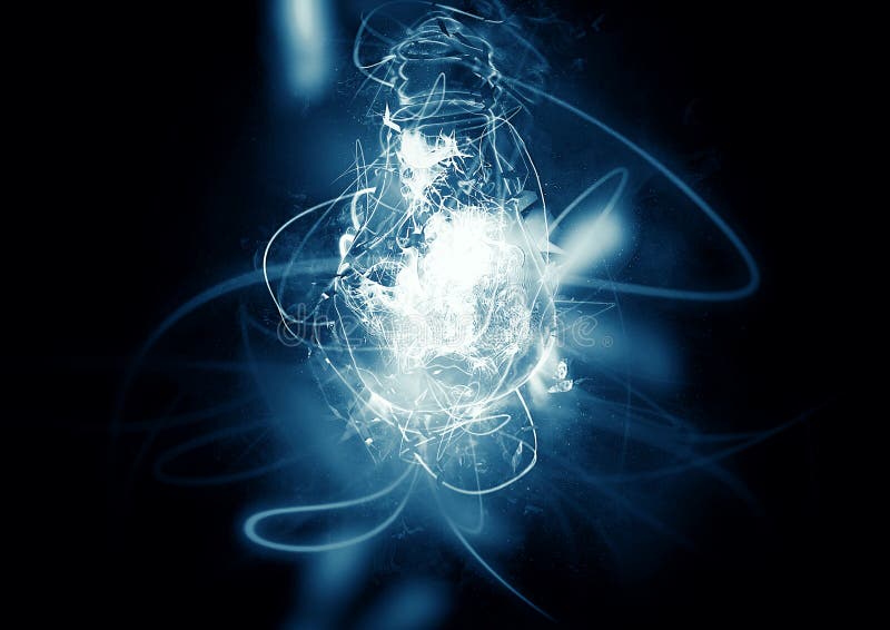 3d Illustration of a Light Bulb that Shines with the Concept of Science ...