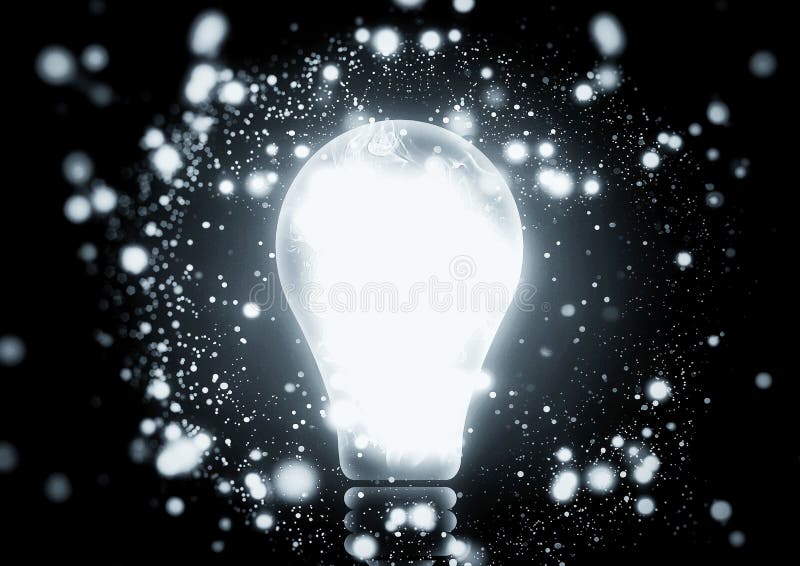 3d Illustration of a Light Bulb that Shines with the Concept of Science ...