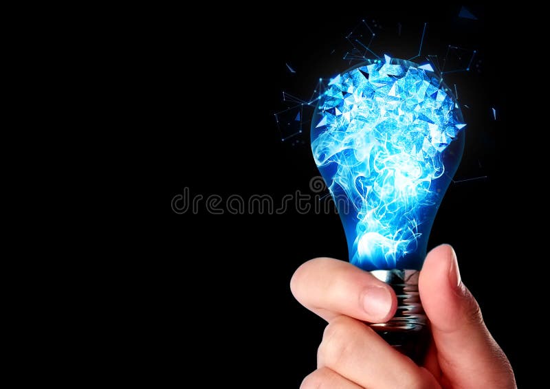 3d Illustration of a Light Bulb that Shines with the Concept of Science ...