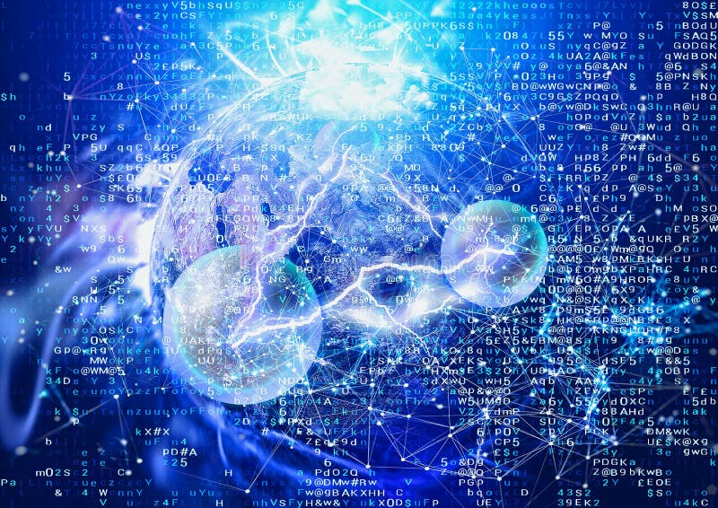 3d Illustration Compositing Light Effects on a Geometric Earth ...