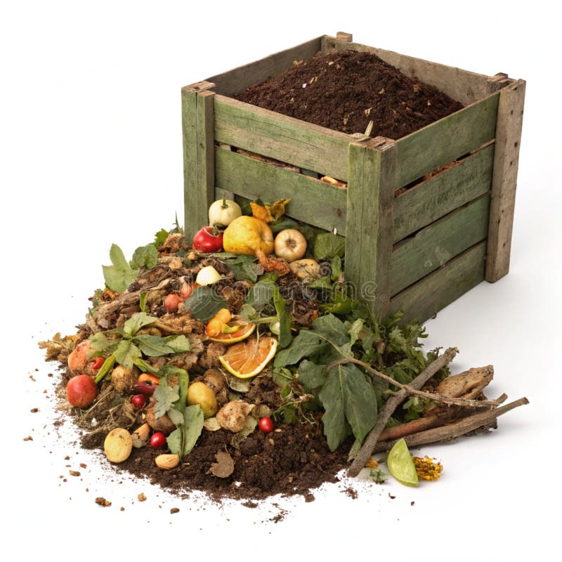 Composting 3D Illustration Isolated on White Background Stock ...