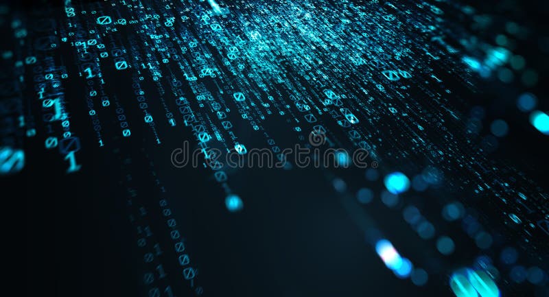 Binary code background stock illustration. Illustration of data - 155698602