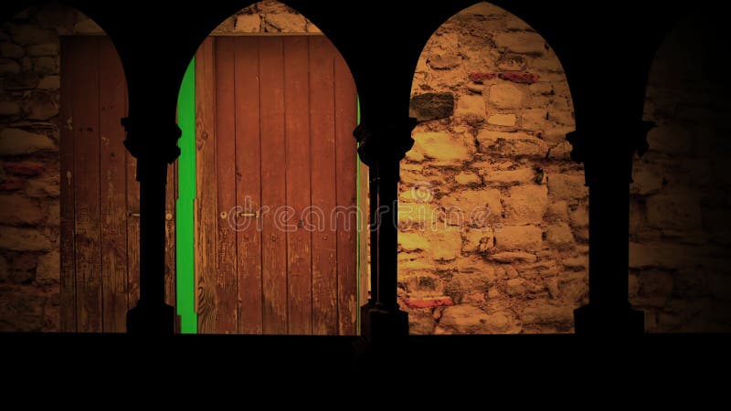 Computer Generated Open Windows on Green Screen Stock Illustration ...