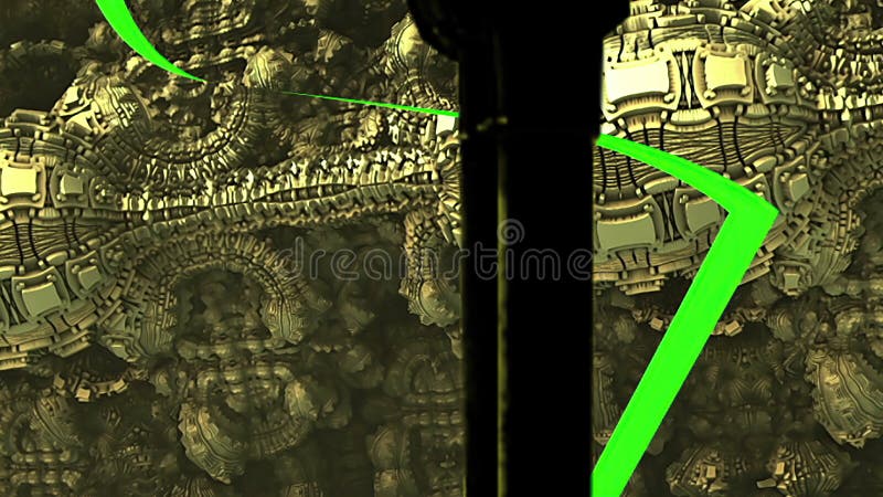 Computer Generated Space Door Opening To Green Screen Stock ...