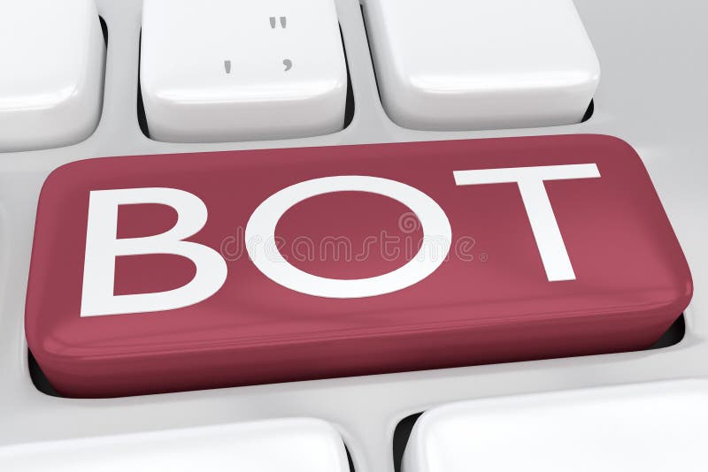 BOT - internet concept stock illustration. Illustration of screen ...