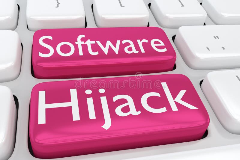 Software Hijack concept stock illustration. Illustration of firewall ...