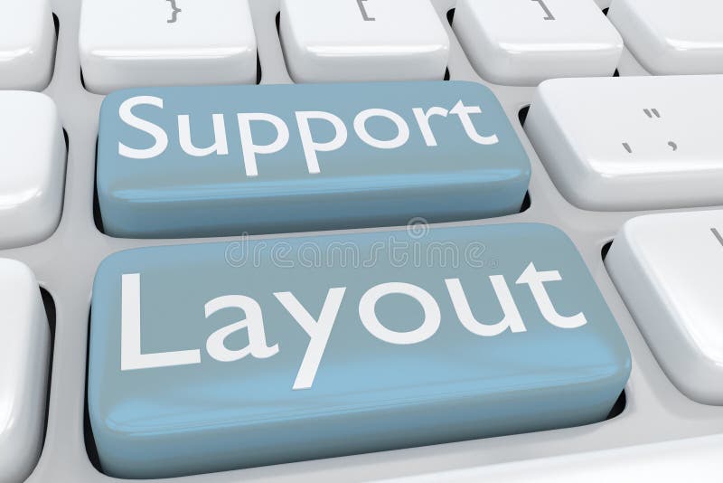 Support Layout concept stock illustration. Illustration of call - 115194533