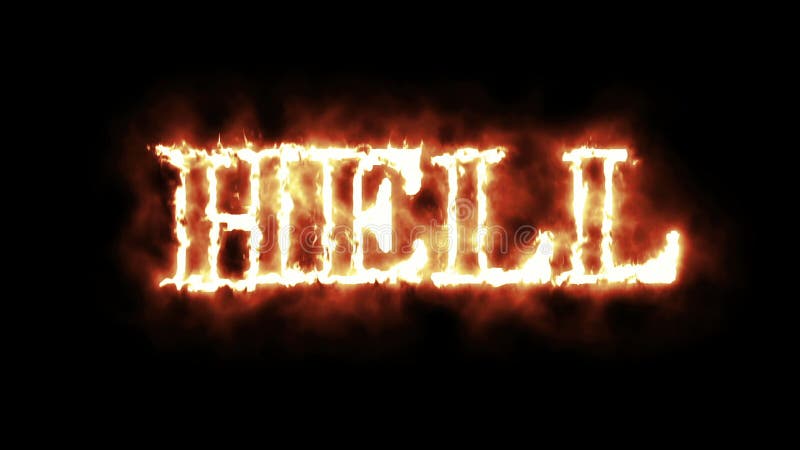 Word Hell with Stylized Devil Isolated Stock Photo - Illustration of ...