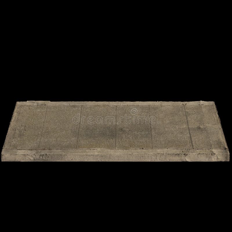 3d Illustration of Concrete Pavement Isolated on Black Background Stock ...