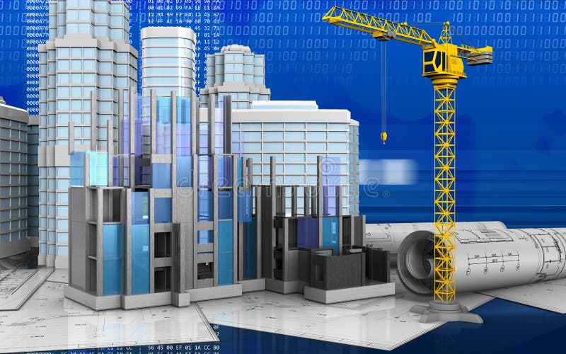 Construction in Progress Design Stock Vector - Illustration of road ...