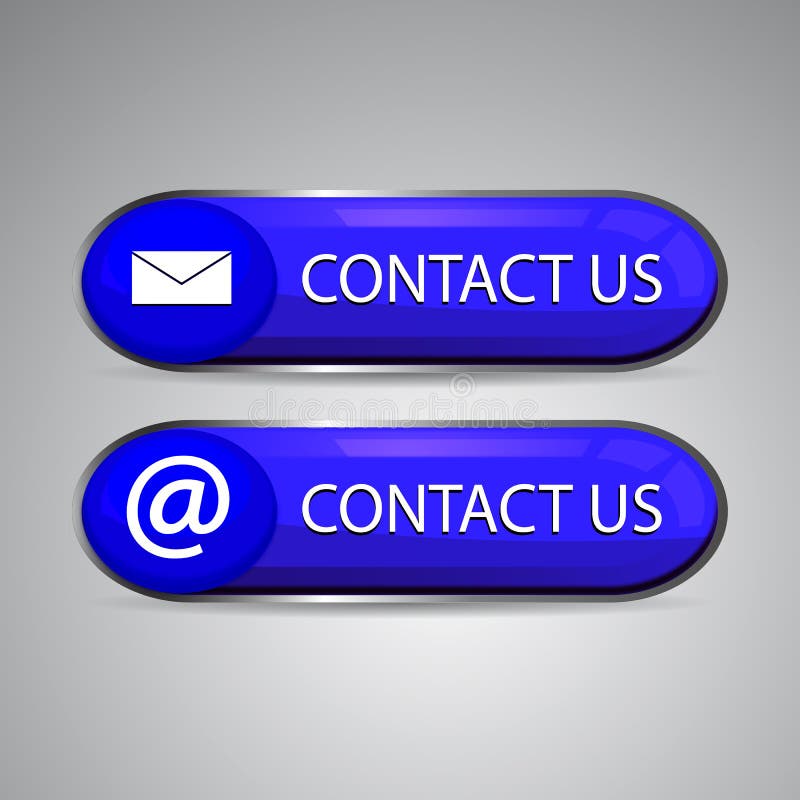 3D Illustration of Contact Us Web Icon Stock Vector - Illustration of ...
