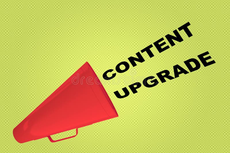 Content Upgrade concept stock illustration. Illustration of holding ...