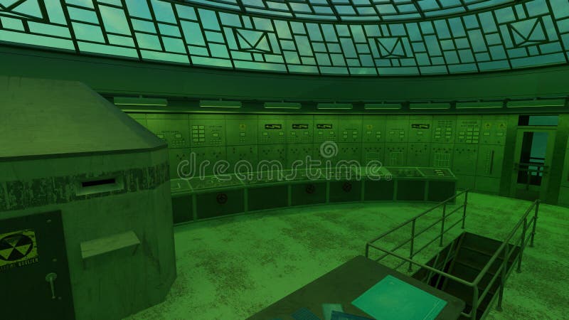 3D-illustration of the Control Room of an Power Plant Stock ...