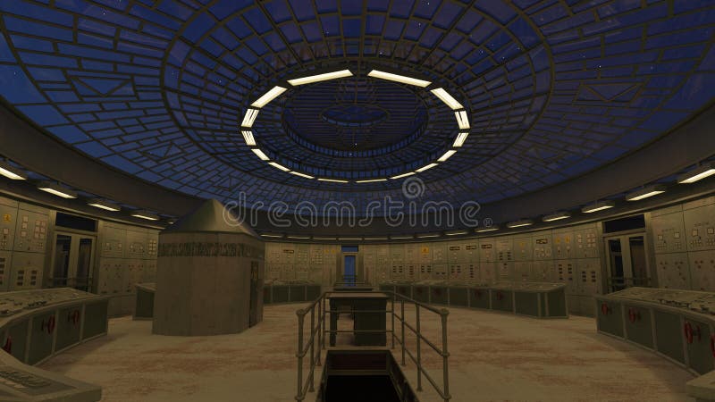 3D-illustration of the Control Room of an Power Plant Stock ...