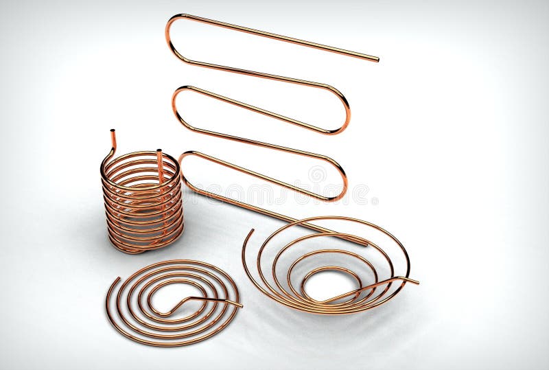 Coils with Copper Wire for the Induction of Tattoo Machines. Outline ...
