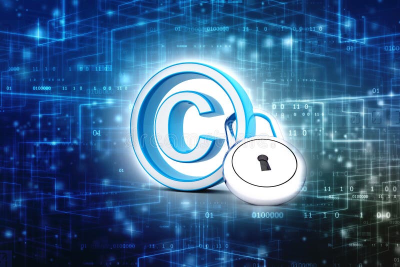 Copyright Protection Concept. 3d Render Stock Illustration ...